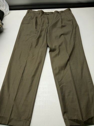 Louis Raphael Luxe Mens Cuffed Brown Dress Pants Size 40x32 | eBay