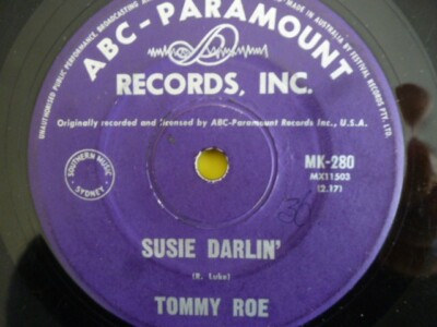 *TOMMY ROE "Susie Darlin / Piddle de Pat"7" Vinyl Record 45rpm | eBay