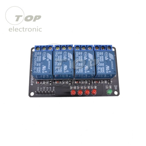 1pcs 12v 4 Channel Relay Module Indicator Light LED Arduino PIC ARM DSP ...
