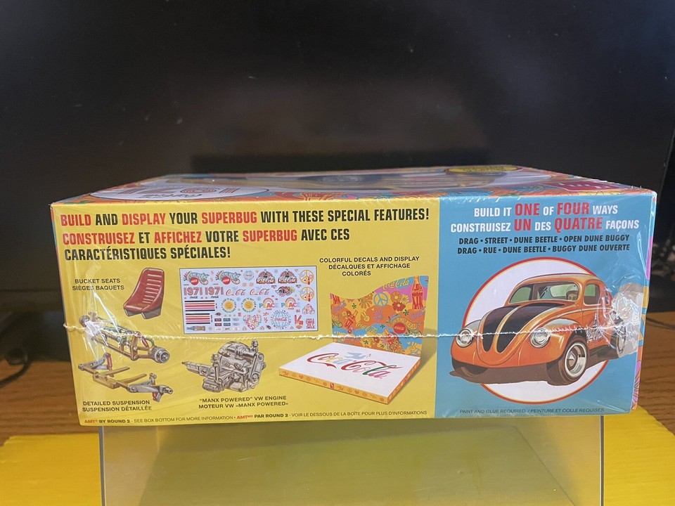 1971 VW BUG COCA-COLA UNITY COLLECTION 1/25 AMT Plastic Model Kit NIB ...