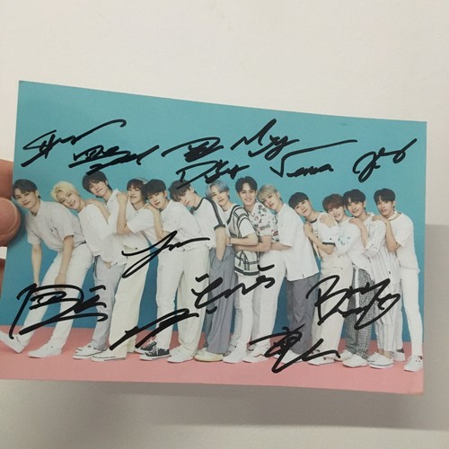SEVENTEEN AUTOGRAPHED SIGNED PHOTO K-POP ALL MEMBER COLLECTION 4*6 ...