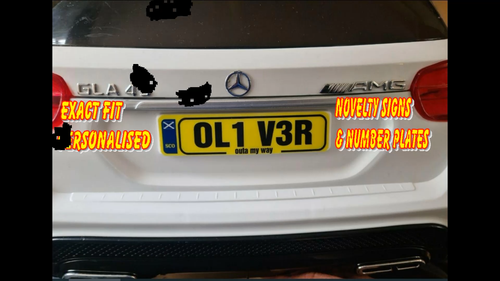 Mobility Scooter Number Plates Personalised 1 or 2 square Any Name/Flag ...