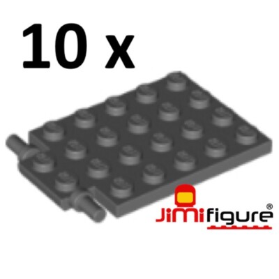 NEW 10 x LEGO Modified Plate 4x6 with Trap Door Hinge Dark Bluish Grey ...