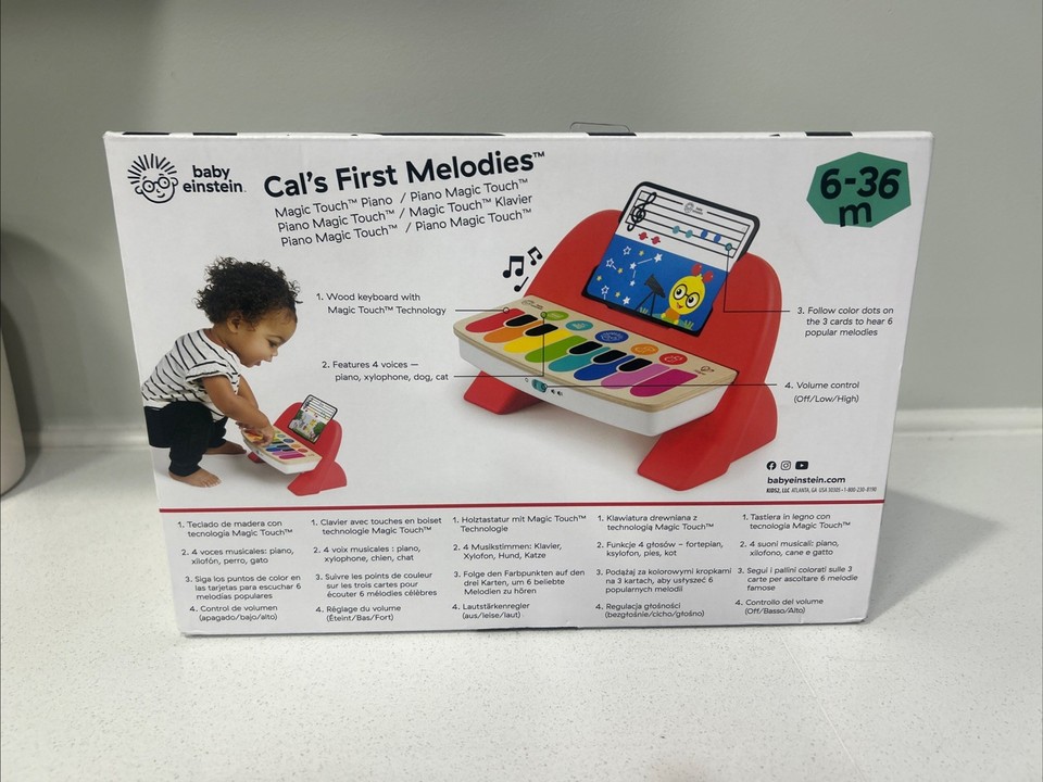 New! Baby Einstein Cal's First Melodies Wooden Magic Touch Piano Toy ...