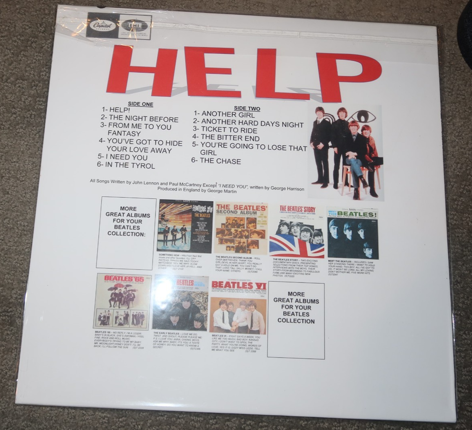 The Beatles HELP! LP ~FANTASY Capitol 1964 ALBUM cover only~Cool ! read ...