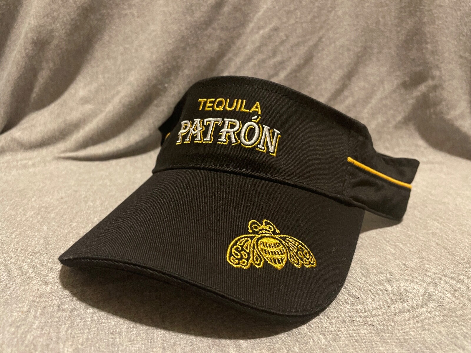 Patron Tequila Black & Yellow Gold Bee Logo Adjustabl… - Gem