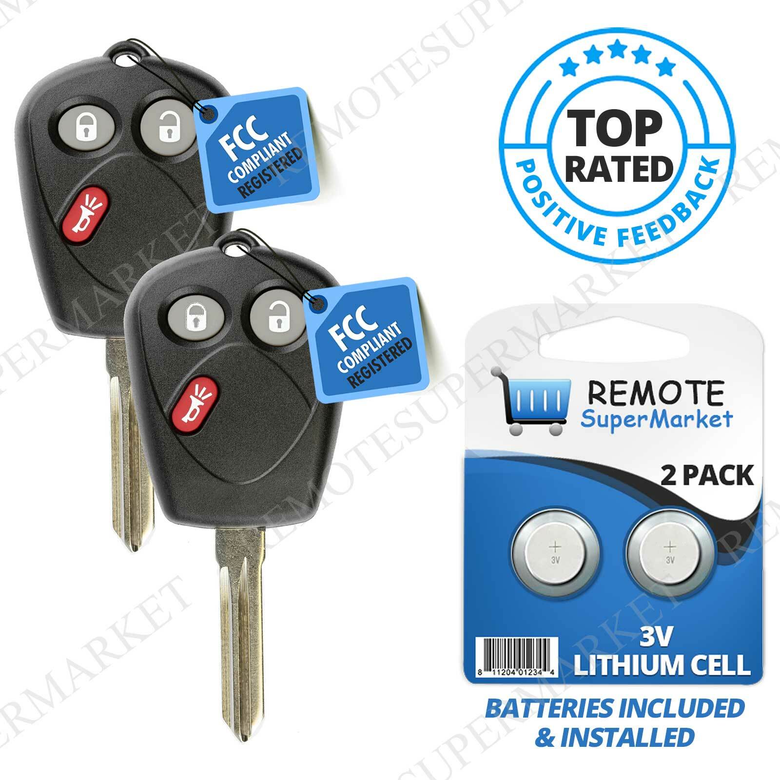 2 Replacement for SFU1008552 2005 2006 2007 2008 2009 Saab 9-7x Remote ...