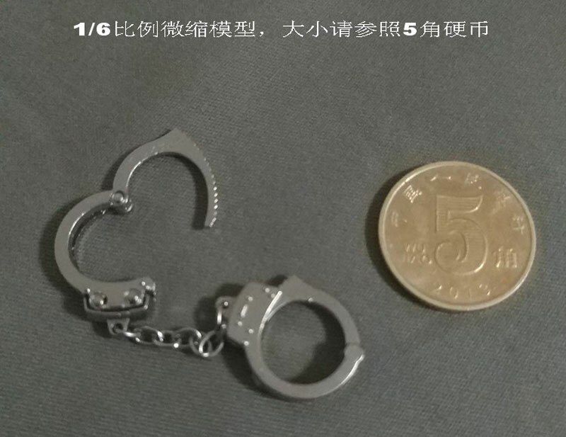 1/6 Scale Metal Detachable Handcuffs Model for 12" Action Figure Doll ...