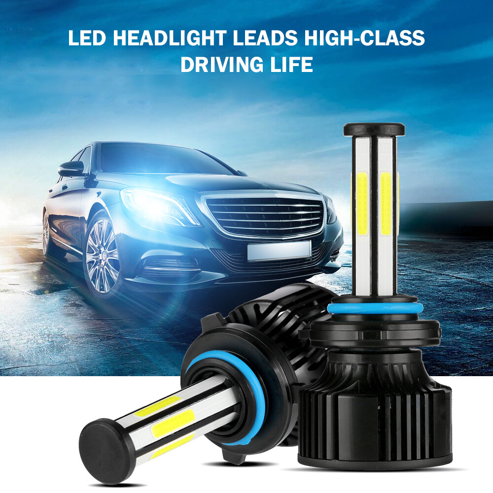 6 Side 9005 9006 LED Combo Headlights Kit Bulbs 6500K High Low Beam ...