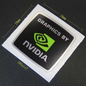 NVIDIA STICKER - " GRAPHICS BY NVIDIA Sticker 18mm x 18mm " - NEW ...