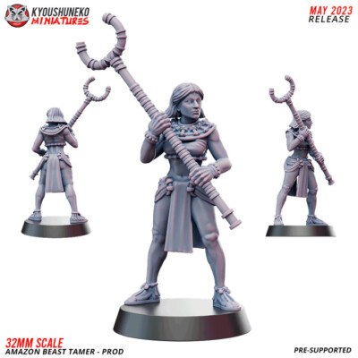 Amazon Beast Tamer Prod - Kyoushuneko Miniatures - Aztec Army Wargames ...