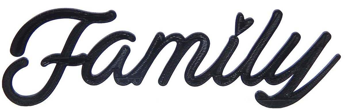 The Word Family In Cursive