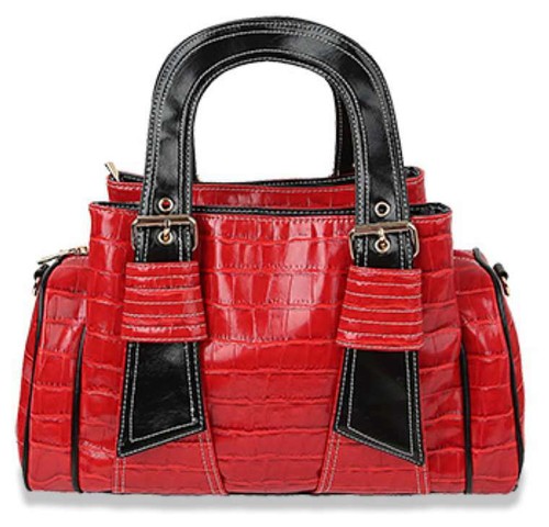 Red Embossed Satchel Handbag Fashion Satchel Purses Top Handle Tote | eBay