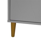 Console Table Storage Cabinet Carved Pattern Door Panel with 2 Doors ...