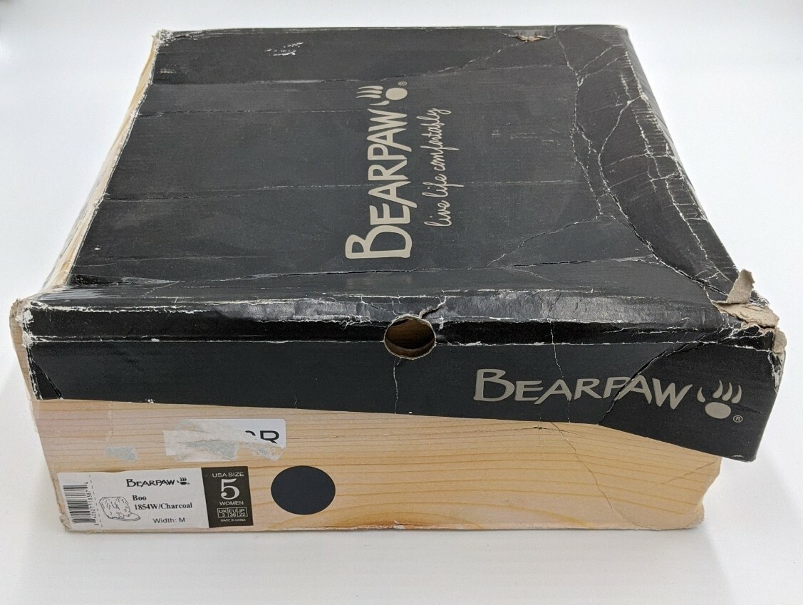 BEARPAW Boo Genuine Sheepskin & Genuine Curly Lamb Hair Bootie Size 5 ...