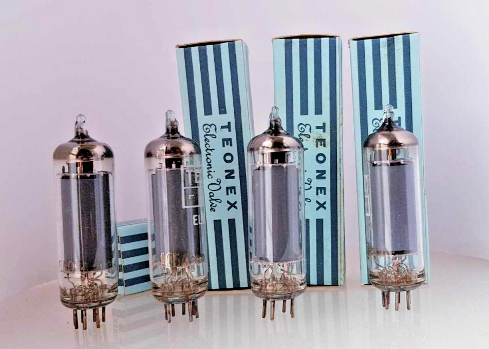 4 x EL90 TEONEX MATCHED QUAD ENGLAND Pentode BEAM POWER TUBE 6AQ5 NEW ...