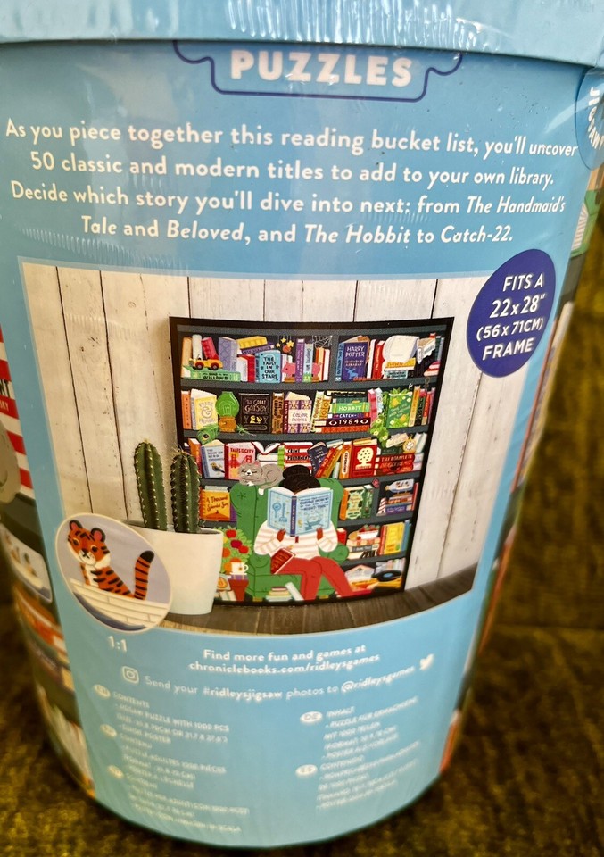 New Ridley’s 50 Must-Read Books Bucket List 1000-Piece Puzzle Fits ...