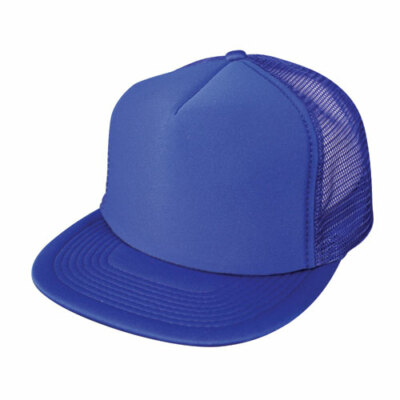 Royal Blue Trucker Hat 5 Panel Flat Bill Summer Mesh Back Hat 1dz New ...