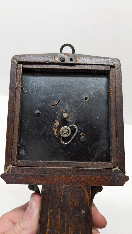 Antique 1920s 1928 New Haven Jeweled 8 Day Square BANJO Wall Clock ...