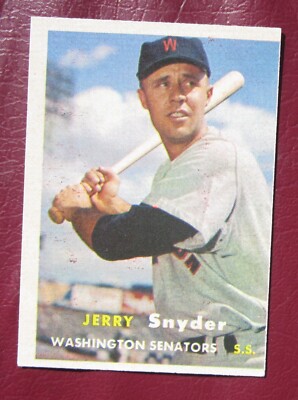 1957 Topps Jerry Snyder (Washington Senators) #22 VG/EX | eBay