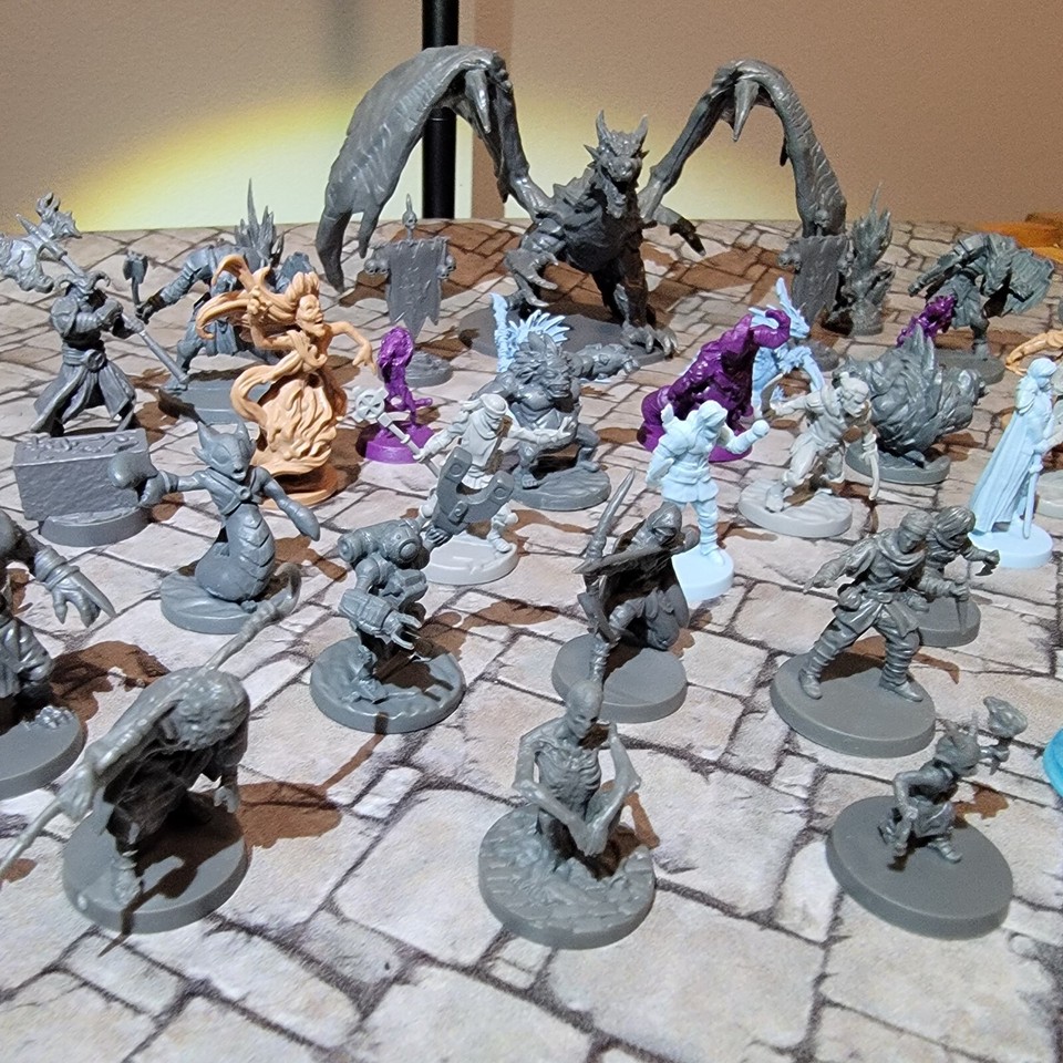 Huge Lot 50 D&D Miniatures Set DND Game RPG Lich Dragon Marvelous Hero ...