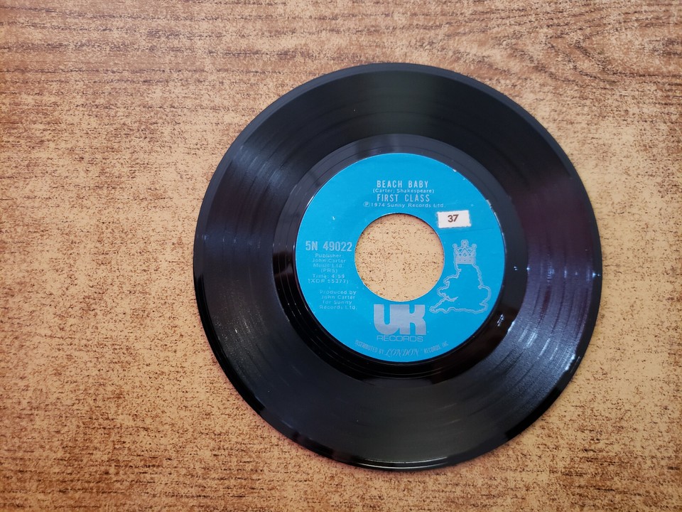 1974 MINT-EXC First Class-Beach Baby/ BOTH SIDES OF THE STORY 49022 45 ...