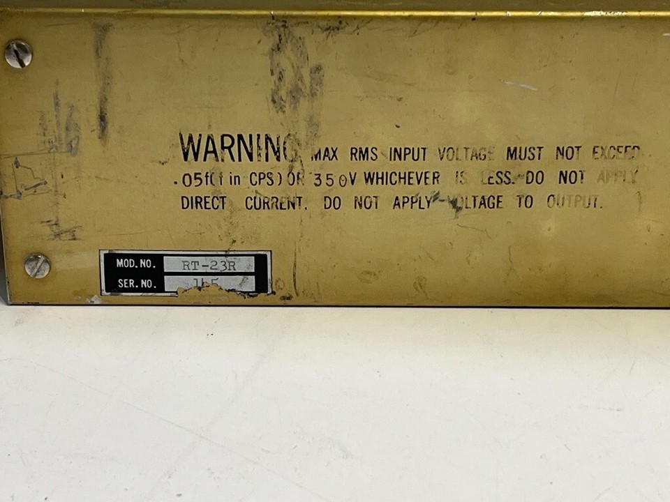 Singer Gertsch Radio Tran Mo. RT-23R Rack Mount Decade Resistor Voltage ...