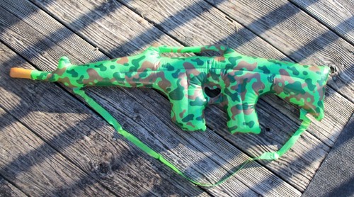 6 Inflatable Camo Rifle Gun Party Favors Prop Camouflage Hunting 36 ...