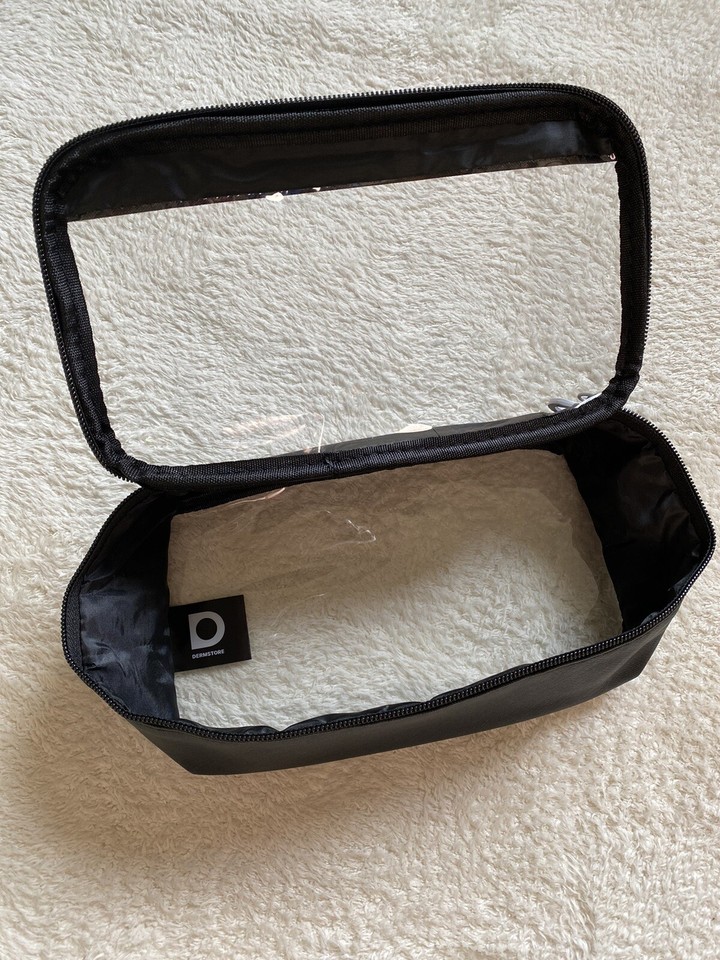 New, Black & Clear DERMSTORE Cosmetic Makeup Bag/Zip Pouch Case | eBay
