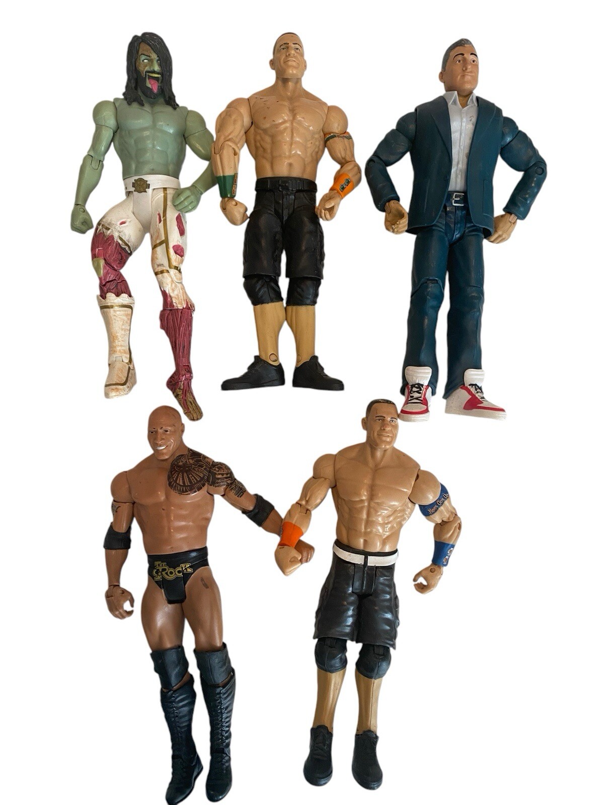 WWE Wrestling Toy Lot 11 Figures Belt Money Bank Case Working ...