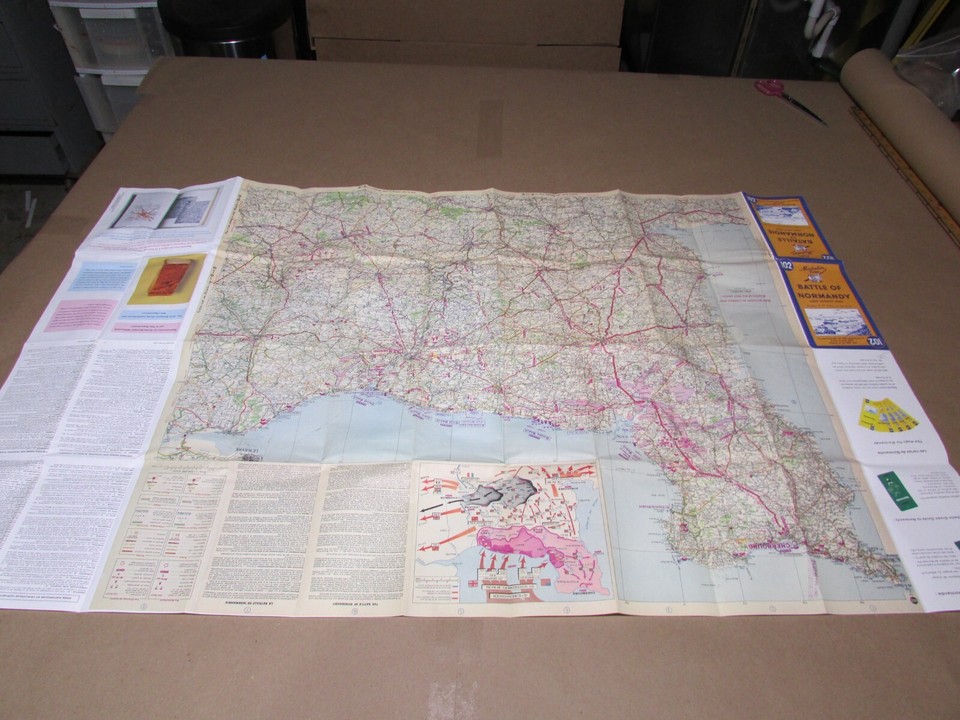 Michelin Battle of Normandy Map Reproduction of 1944 Map | eBay