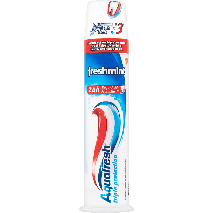 10 AQUAFRESH Fresh & Minty Triple Protection Pump Toothpaste 100ml | eBay