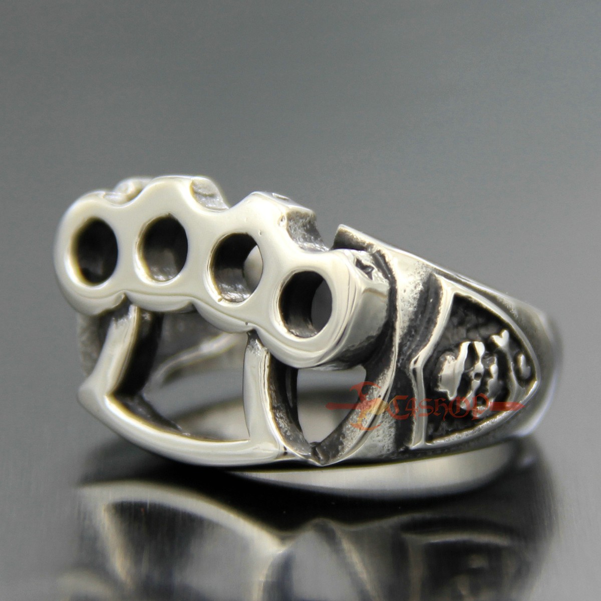 Brass Knuckles Wedding Ring