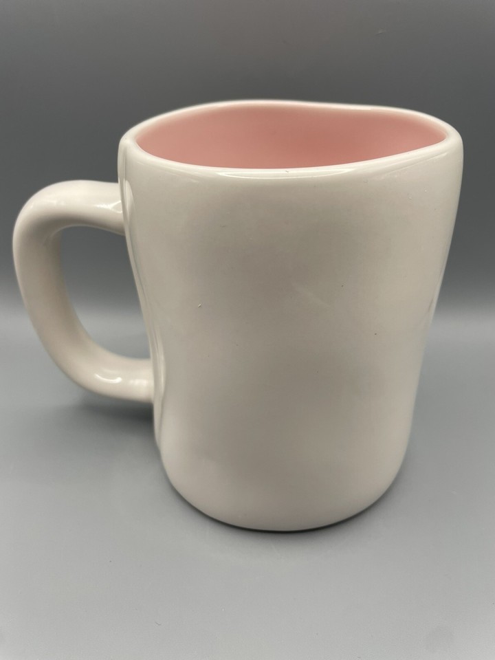 Rae Dunn HELLO BEAUTIFUL Mug With Pink Daisies And Interior Glossy ...