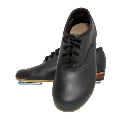 Steven's Stomper Clogging Kids 10 1/2 W Dance Tap Shoes Black Oxford ...