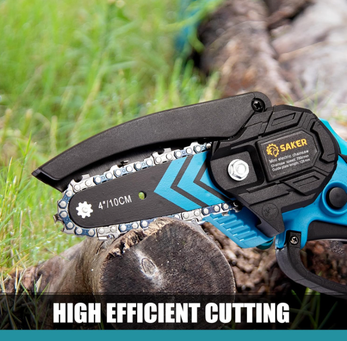Saker Mini Cordless Chainsaw, Handheld Electric Saw for Pruning & Tree ...
