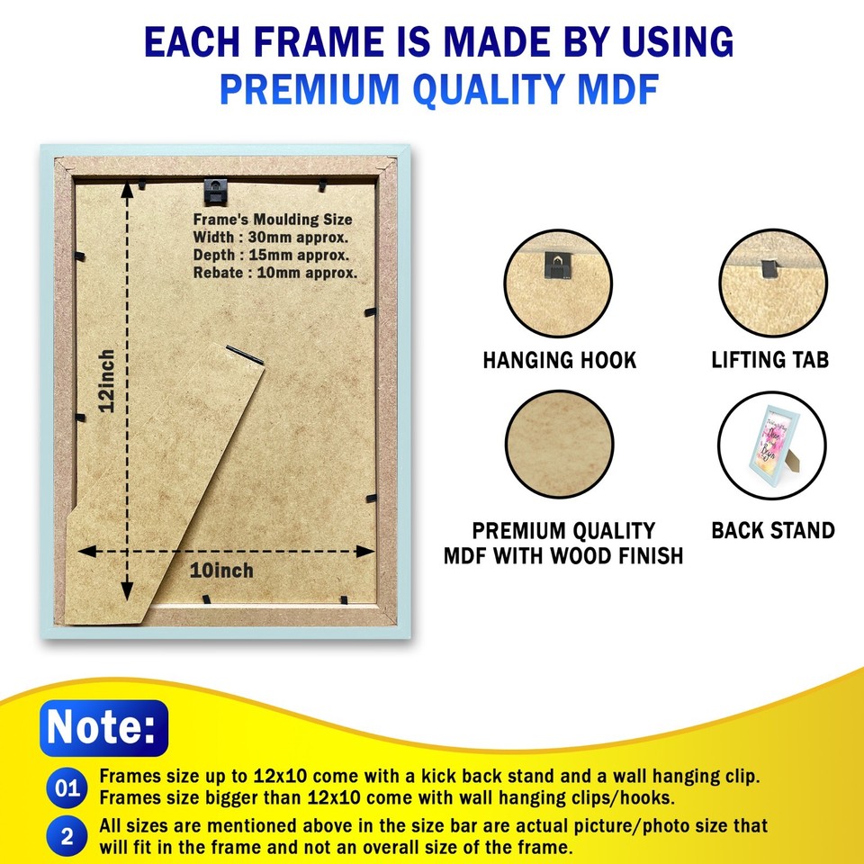 A1 A2 A3 A4 A5 Photo Frames Picture Frames Black Walnut Oak Dark Oak ...