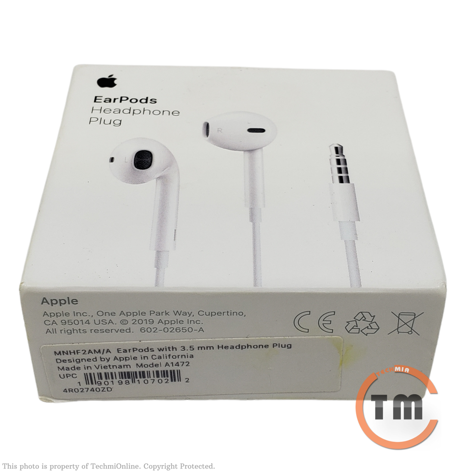 Genuine Apple Earpods Headphones w/ 3.5mm Plug/Remote/Mic MNHF2AM/A ...