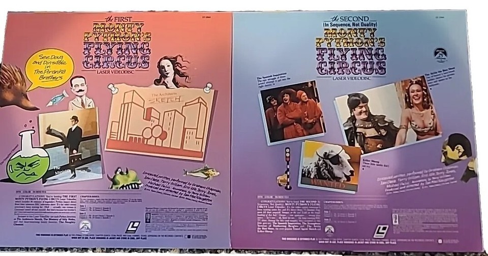 Laserdisc 1970 The First & Second Monty Pythons Flying Circus Laser ...
