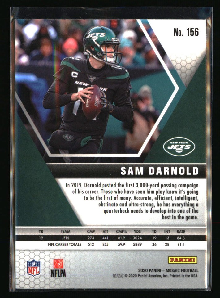 Sam Darnold 2020 Panini Mosaic #156 FOOTBALL Card | eBay