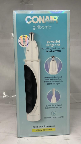 Conair GIRLBOMB Nose Hair Trimmer for Women, Face Hair Removal for ...