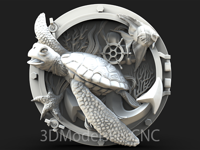 3D Model STL File for CNC Router Laser & 3D Printer Sea Life 1 | eBay