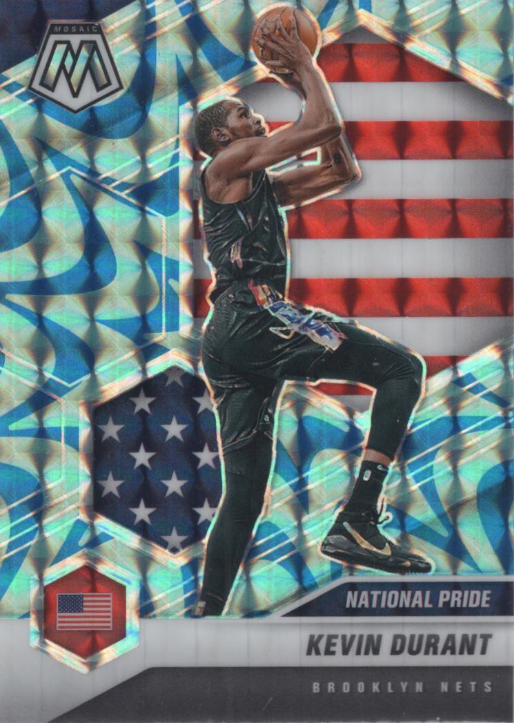 2020-21 Panini Mosaic Kevin Durant National Pride Blue Reactive Prizm ...