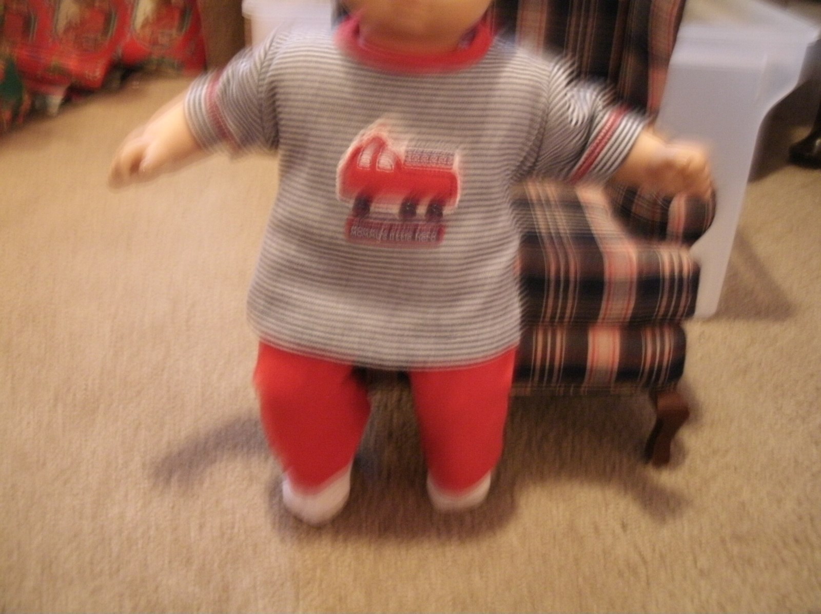 handmade bitty baby boy mommy"s Little hero firetruck tee/ red pants ...