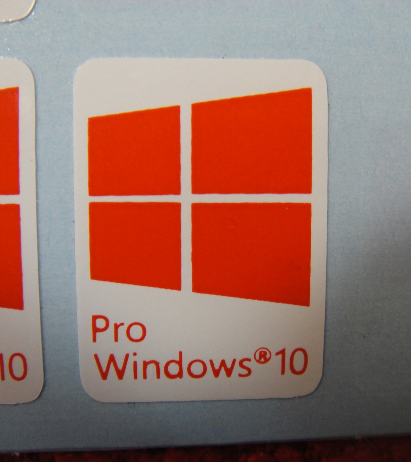 Compatible (Windows 10 Pro) Sticker Logo for PC -Red | eBay