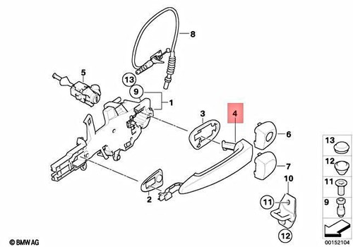Genuine BMW M3 X5 M3 CRT E70 E90 E91 Grab Handle Paint Finish Right ...