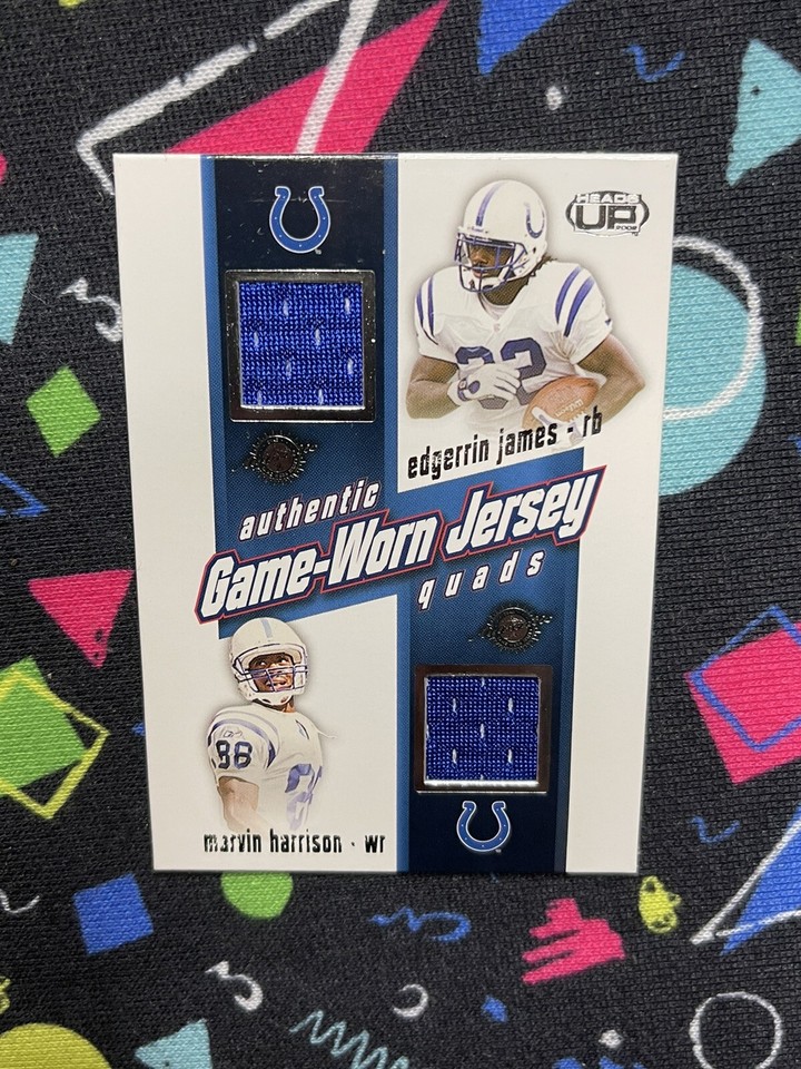 2002 Pacific Football Game Worn Jersey Manning Harrison James Pollard ...