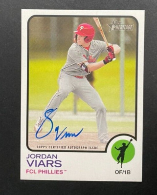 2022 Topps Heritage MiLB - Jordan Viars #ROA-JVR Philadelphia Phillies ...