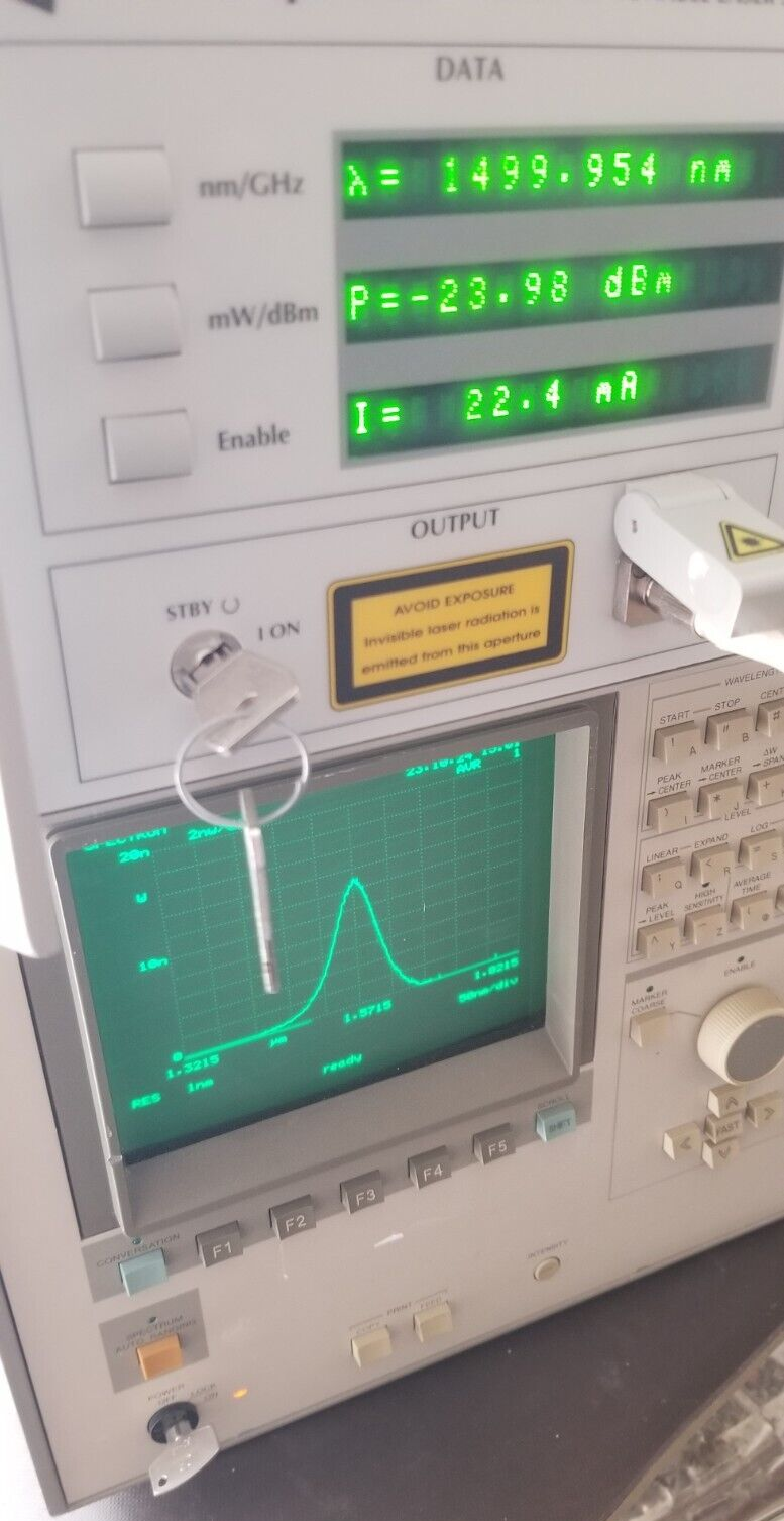 Optical Spectrum Analyzer 600nm to 1750nm Anritsu MS9001B1 WORKING! FC ...