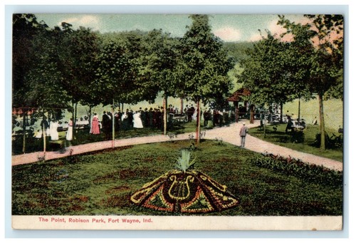 1907 The Point Robinson Park Fort Wayne Indiana IN Posted Antique ...